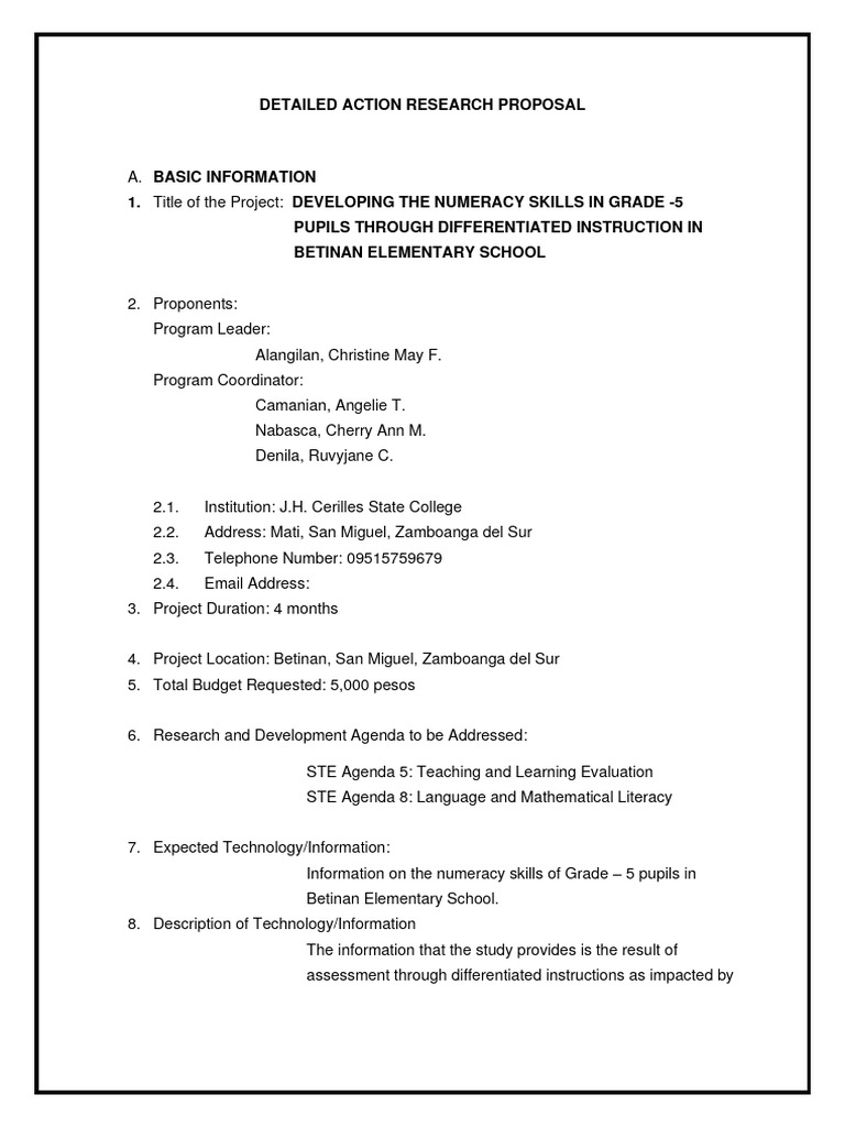Action-Research-Proposal-Developing Numeracy Skills of Grade 5 Pupils ...
