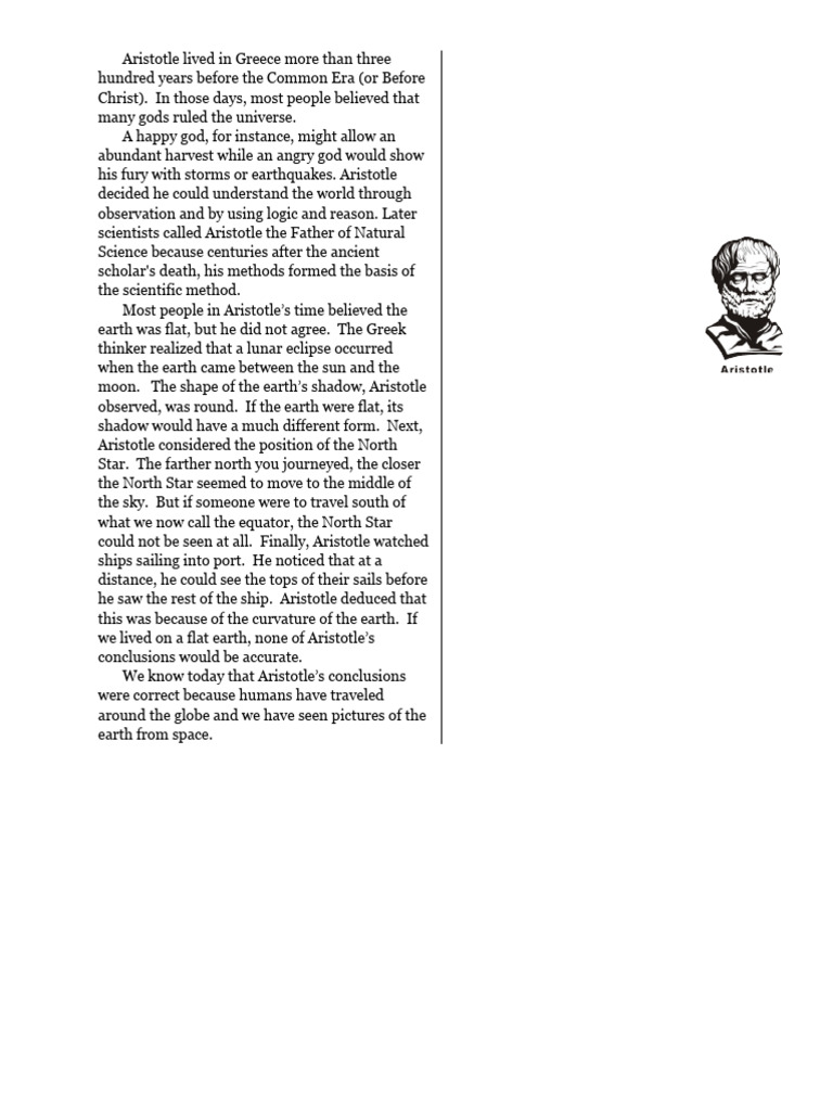 Aristotle's Insights on Earth's Shape | PDF