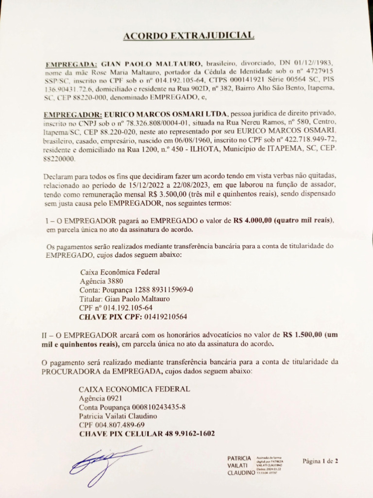 Acordo | PDF