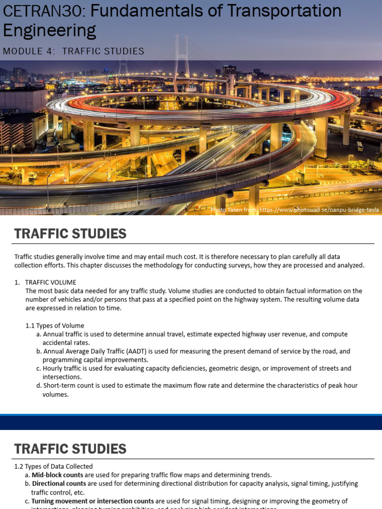 Traffic Studies | PDF | Traffic | Transport