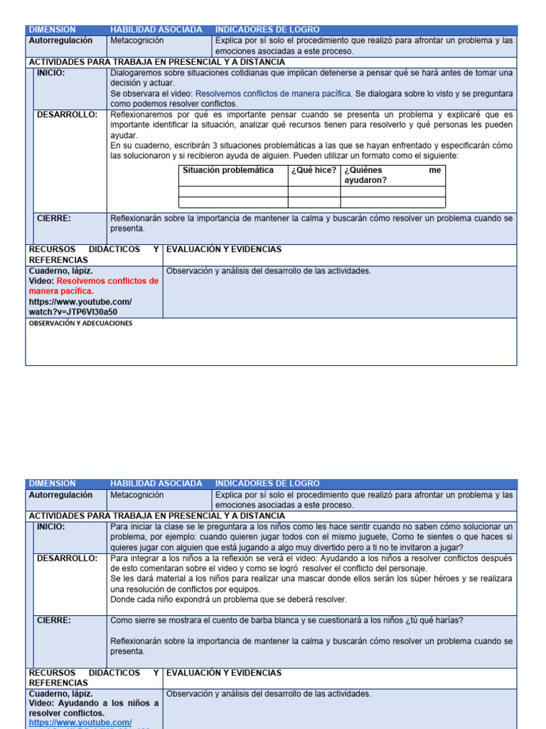 Planeacion Didactica 5 de Socioemocional | PDF | Las emociones ...