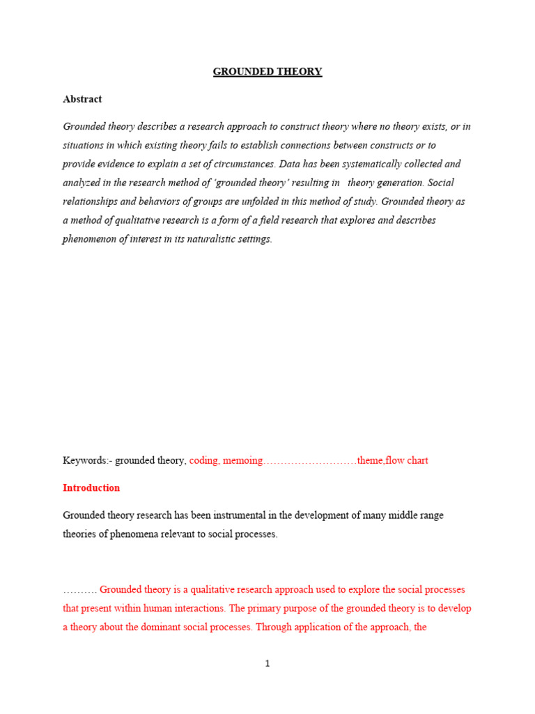 Grounded Theory | PDF | Theory | Behavioural Sciences