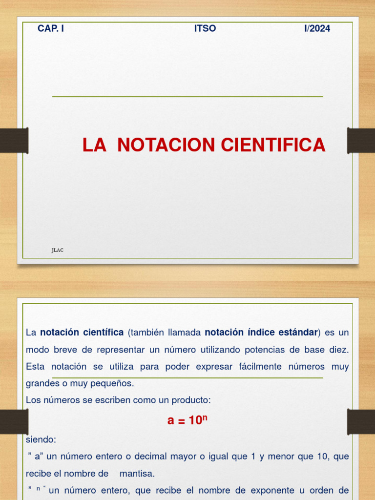 Cap. I Notacion-Cientifica | PDF | Matemática Elemental | Notación