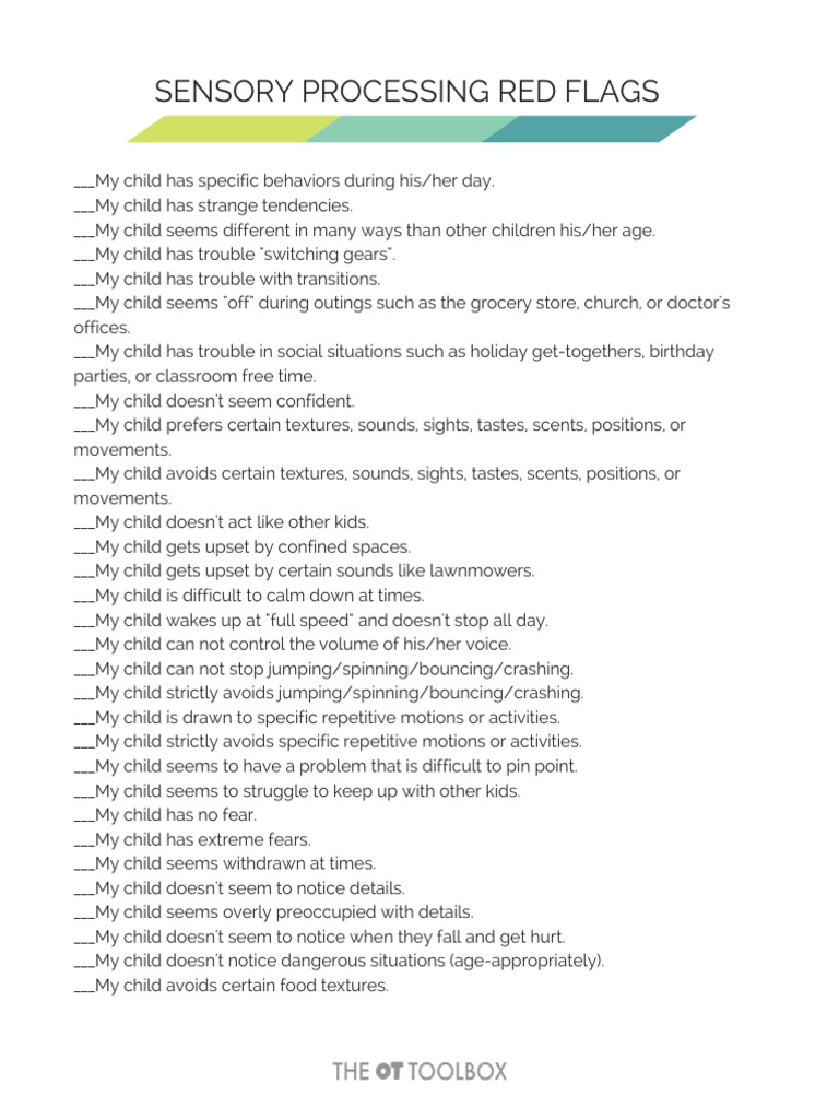 Identifying Sensory Red Flags in Children | PDF