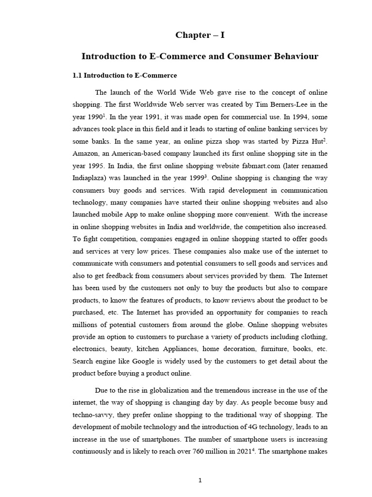 10. chapter i (1) | PDF | E Commerce | Online Shopping