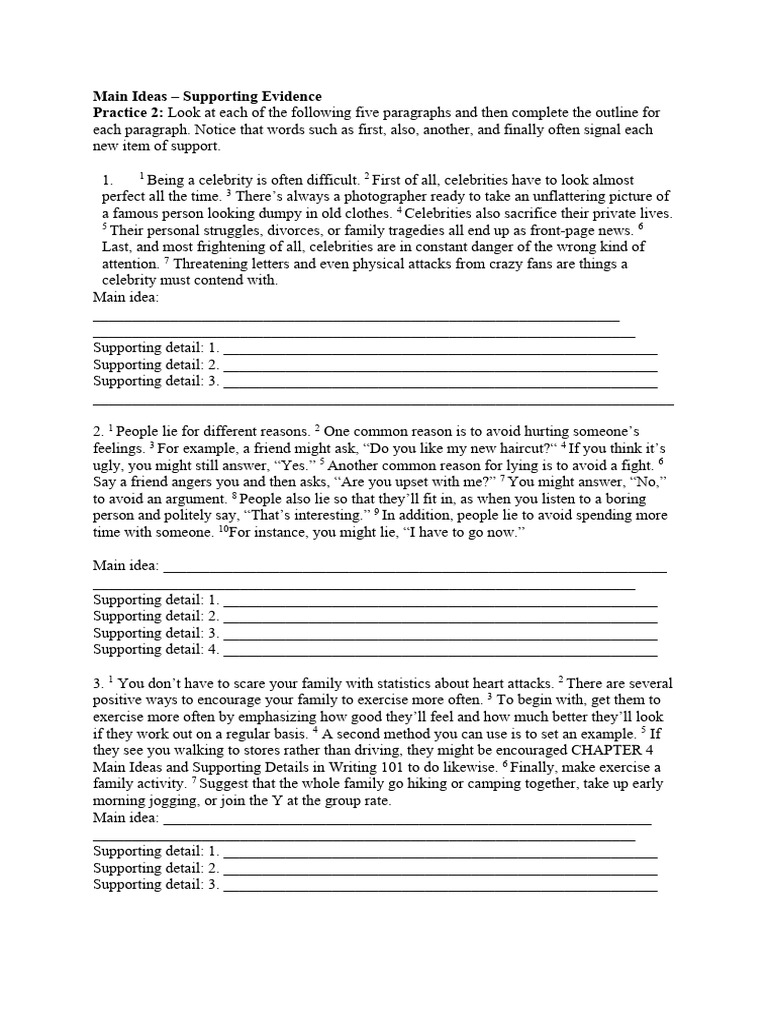 Writing A Paragraph - All Handouts | PDF | Multiple Choice | Reason