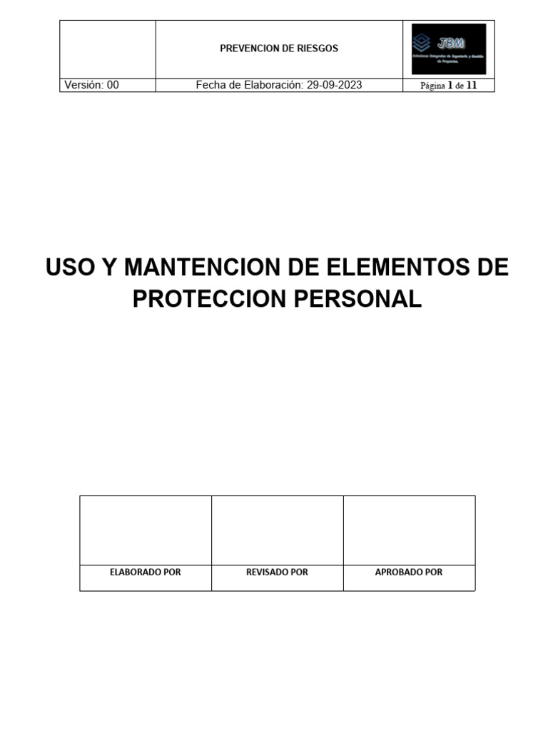 4.-Uso y Mantencion de Elementos de Proteccion Personal | PDF | Soldadura | Construcción