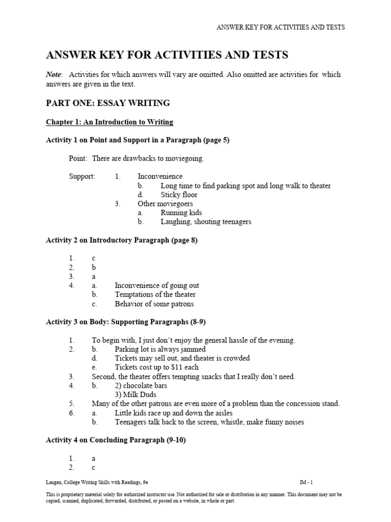 College Writing Skills With Readings Answer (外研社版) | PDF | Essays ...