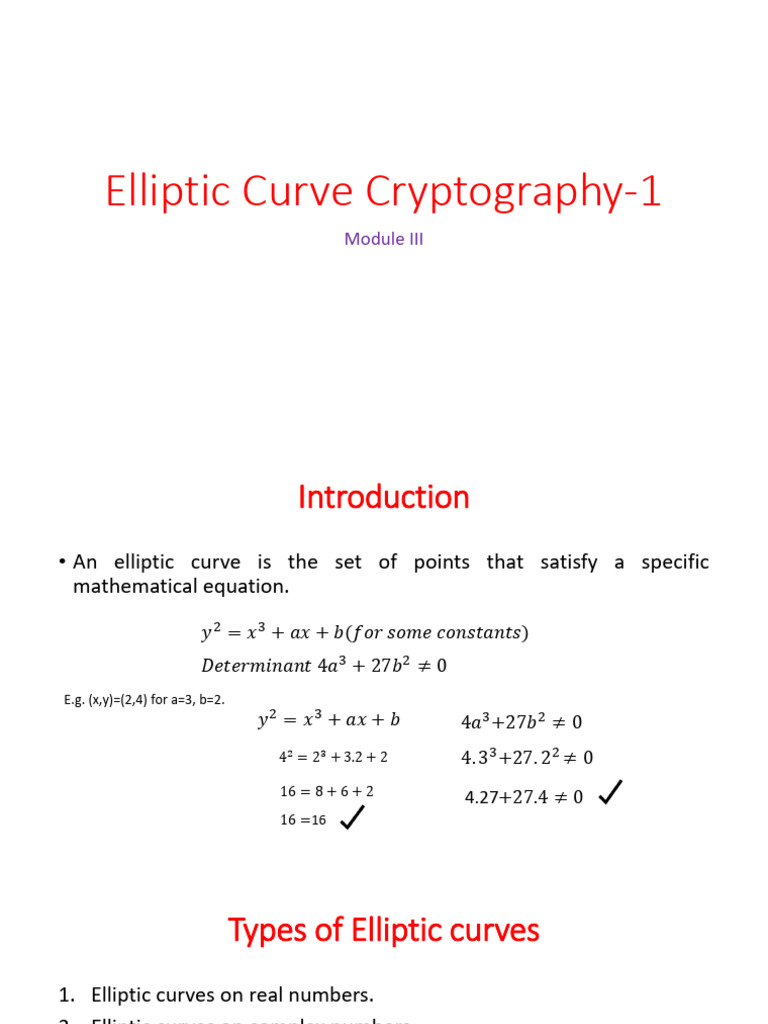 30-Elliptic Curve Cryptography - 1-27-02-2024 | PDF | Curve | Field (Mathematics)