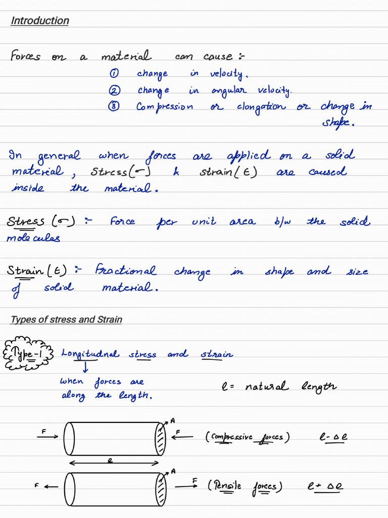 Mechanical Properties of Solids (Elasticity) | PDF