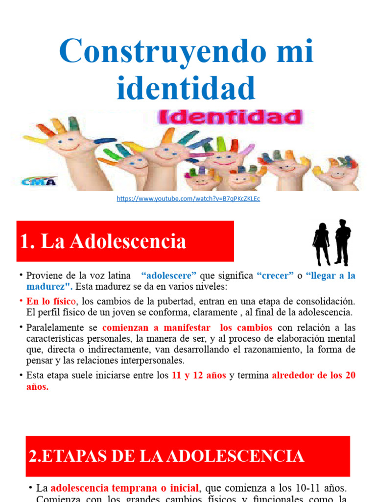Construyendo Mi Identidad | PDF | Adolescencia | Autoestima