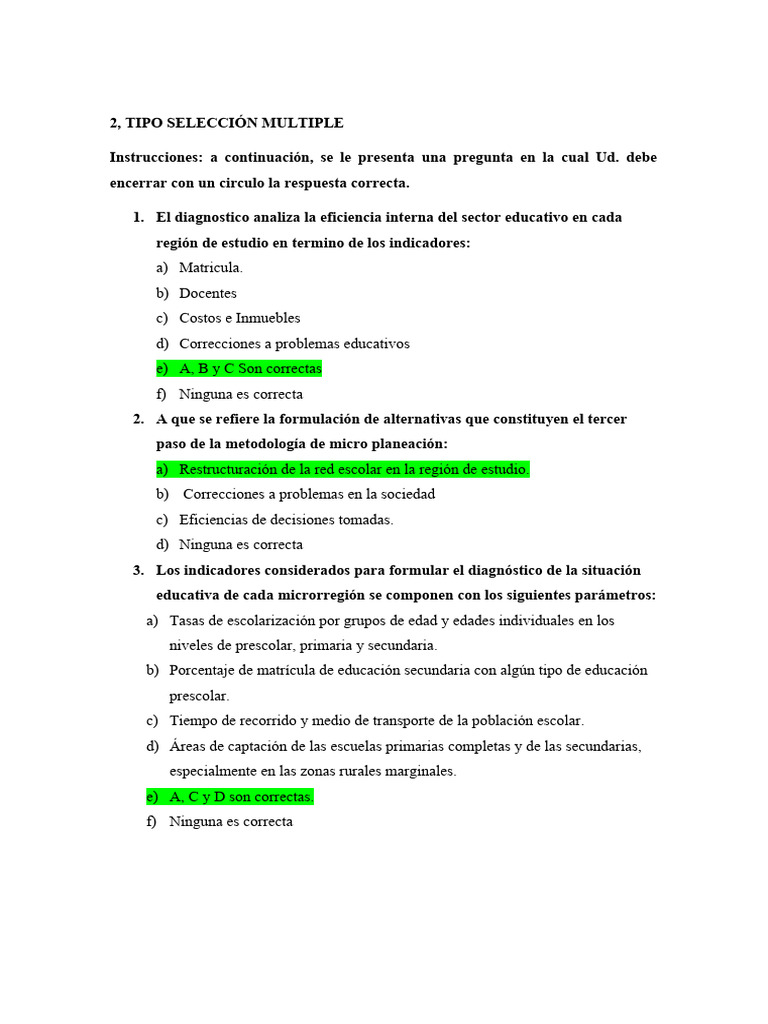 Selección Múltiple en Diagnóstico Educativo | PDF | Arte