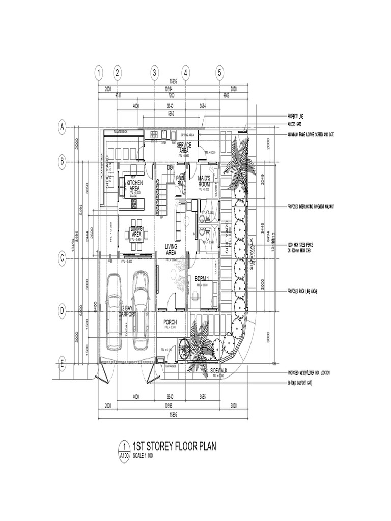 Ib-Bm-Rb-1000-R3-Fp-1st Sty Plan-31 - 01 - 24 | PDF | Buildings And ...