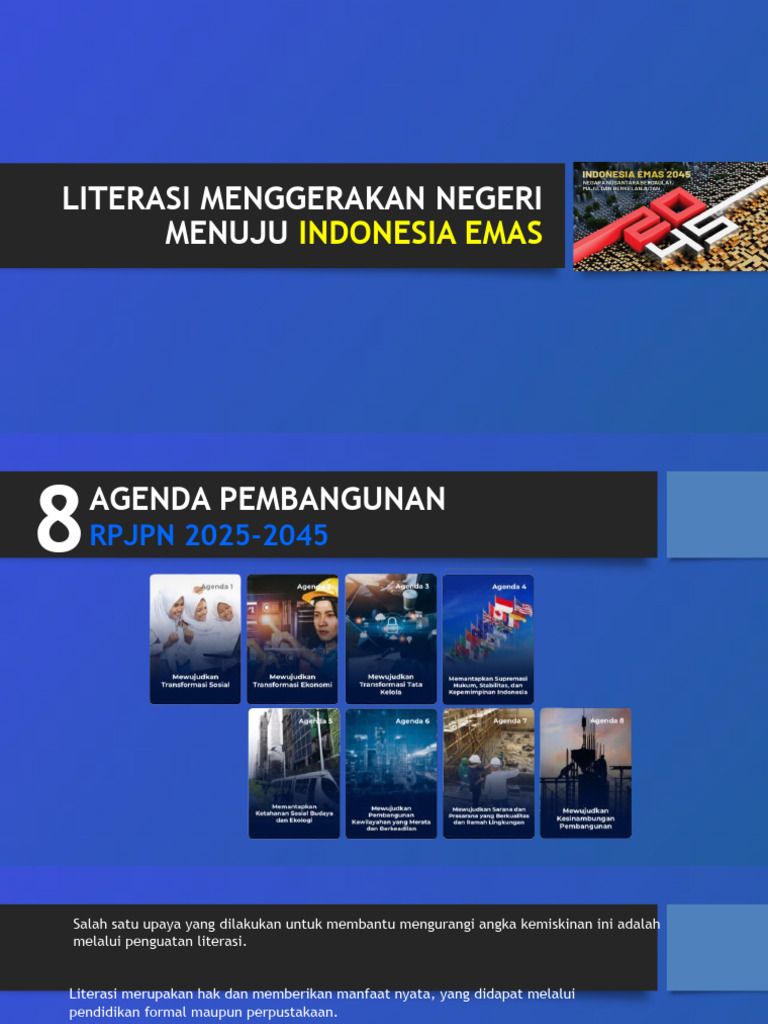 Literasi Kunci Indonesia Emas 2045 | PDF