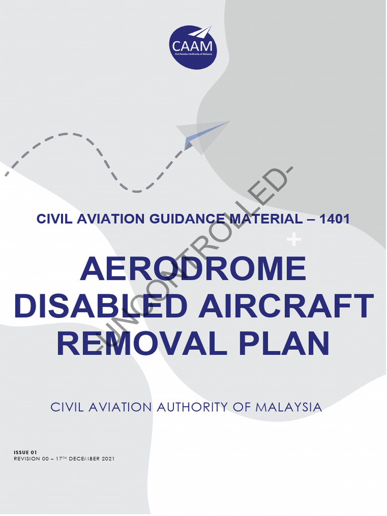 Disabled Aircraft Removal Plan CAGM 1401 | PDF | Airport | Aviation Accidents And Incidents