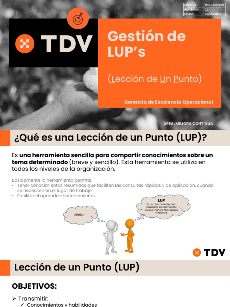 MCO-MAN-03 Lección de Un Punto (LUP) - Entrenamiento | Descargar gratis ...