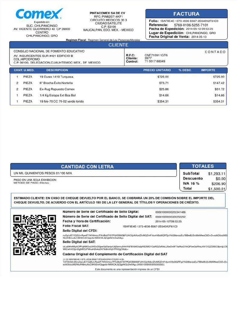 Factura Comex | PDF