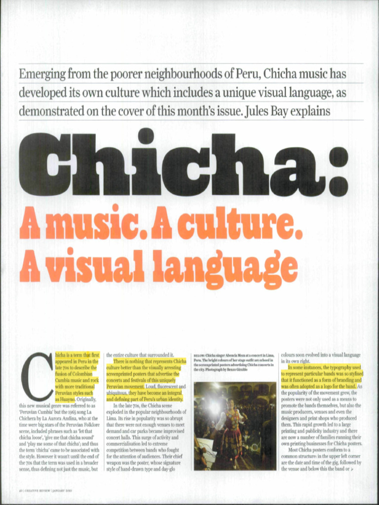 Chicha A Music A Culture A Language | PDF | Art