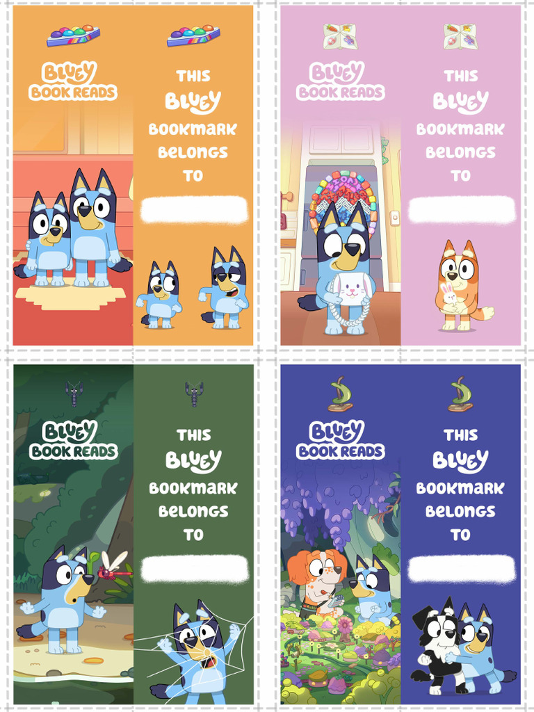 Bluey Book Marks | PDF