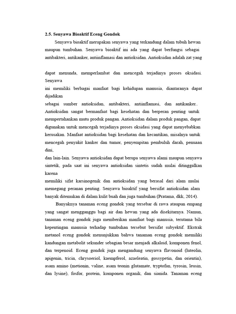 Manfaat Eceng Gondok sebagai Antioksidan | PDF