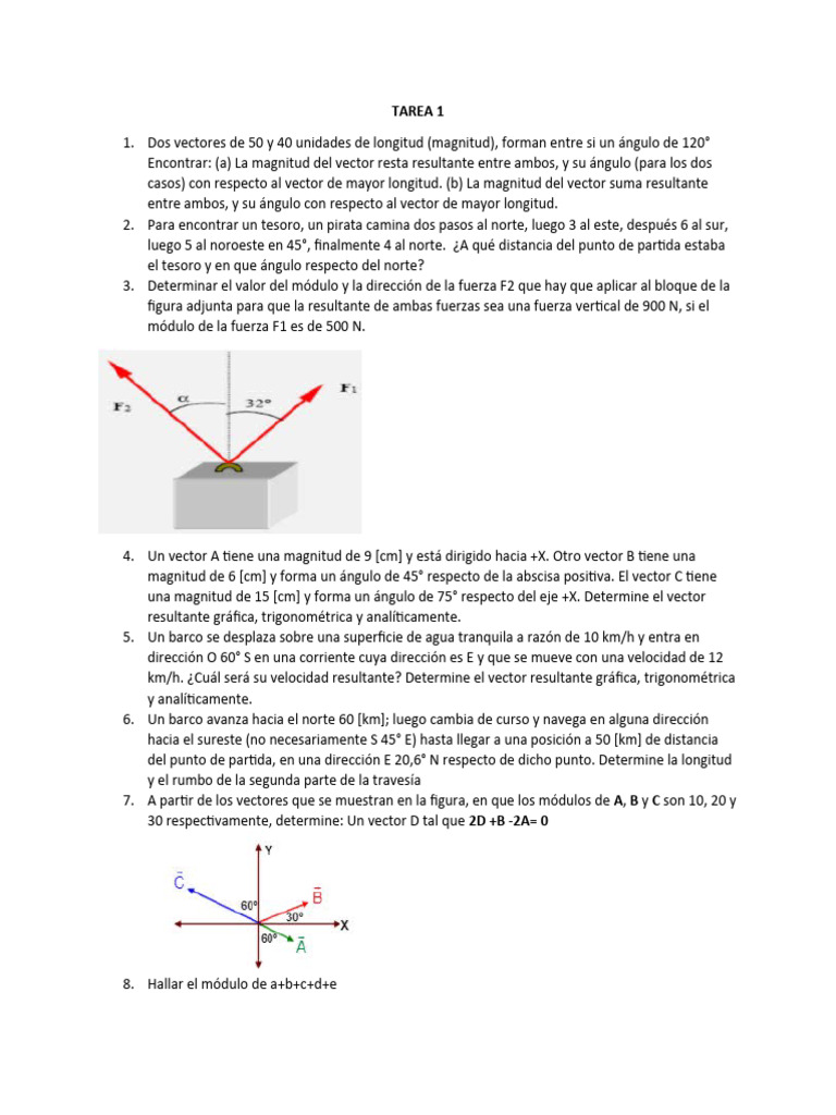 Tarea 1 Vectores | PDF