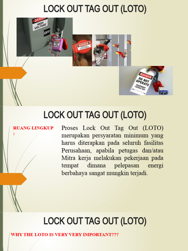 Prosedur Lock Out Tag Out (LOTO) BP | PDF | Pengelolaan Keuangan & Uang ...