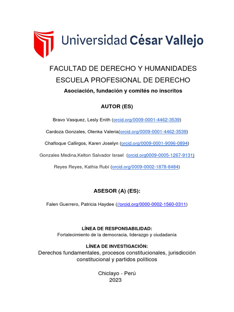Asociaciones y Fundaciones No Inscritas | PDF | Fundación (sin fines de ...
