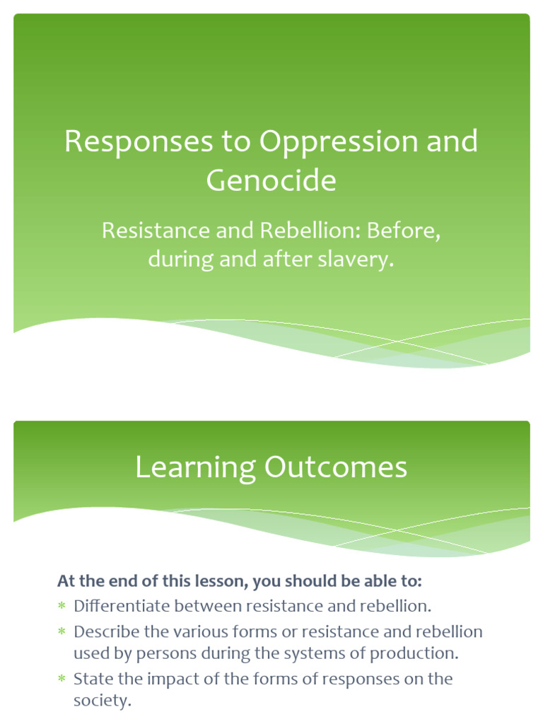 Caribbean Resistance to Oppression | PDF | Slavery | Human Rights