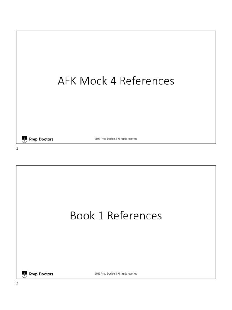 AFK Mock 4 References | PDF | Epithelium | Insulin