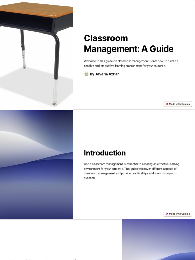 Classroom Management A Guide | PDF | Classroom Management | Reinforcement