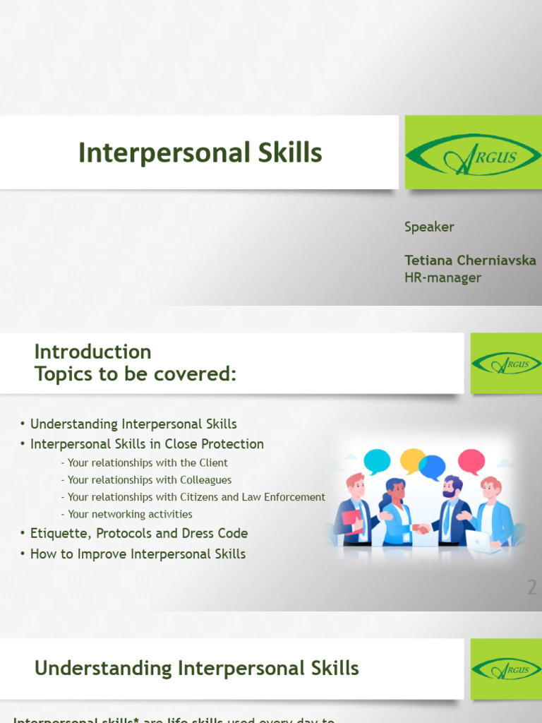Interpersonal Skills for Close Protection | PDF | Etiquette ...