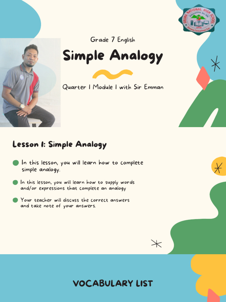 Understanding Simple Analogies for Grade 7 | PDF | Foreign Language ...