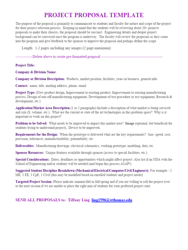 senior-design-project-proposal-template | PDF | Engineering | Prototype