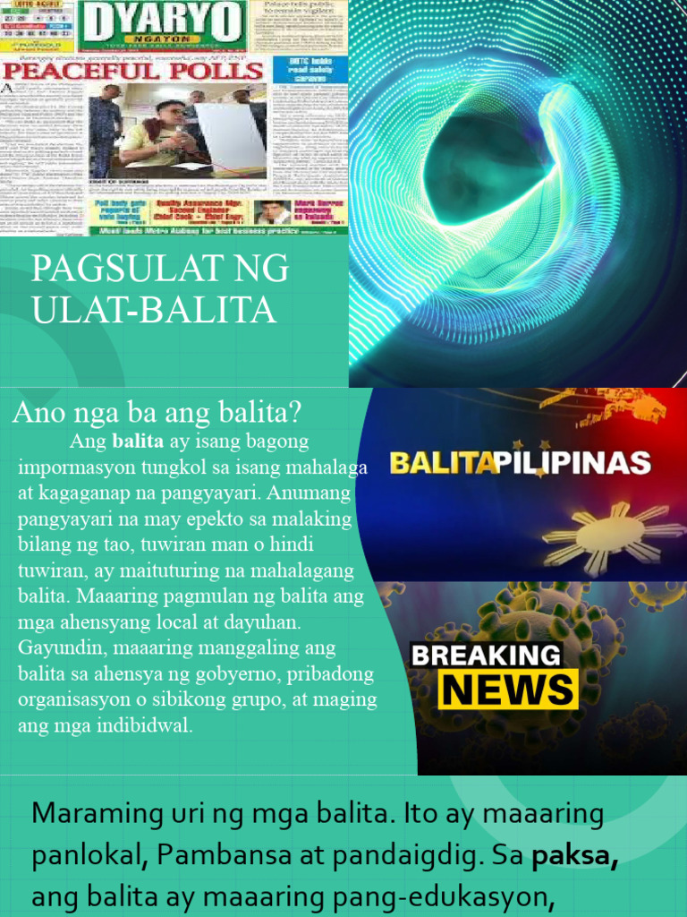 Pagsulat NG Ulat-Balita | PDF