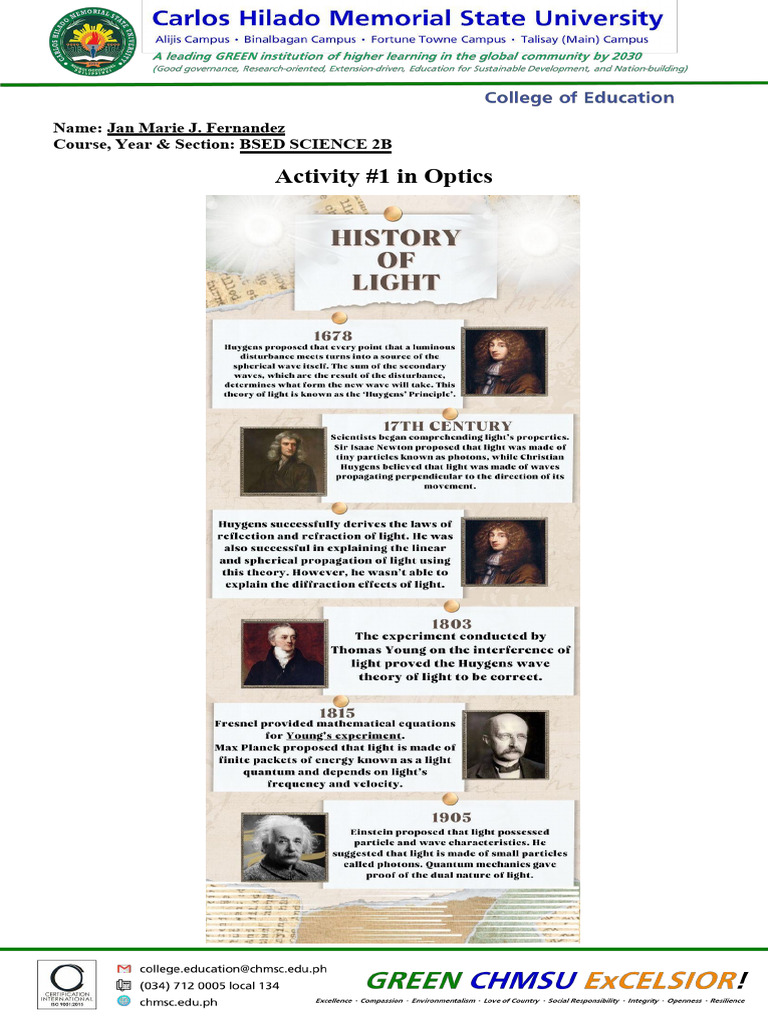 Assign 1 Optics Pdf Mirror Optics