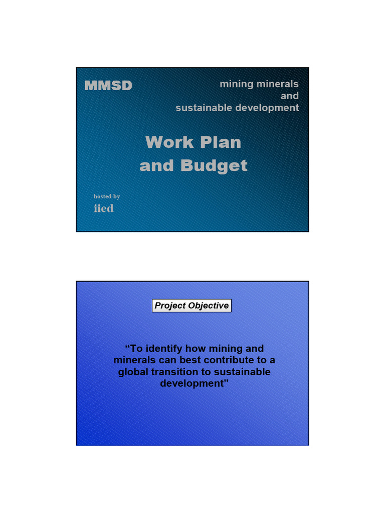 Work Plan and Budget: MMSD MMSD MMSD MMSD | PDF | Communication ...