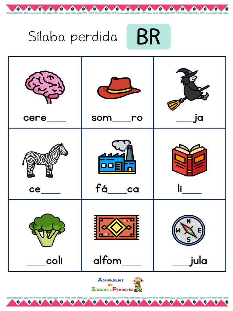 Fichas Lectoescritura Silabas Trabadas | PDF