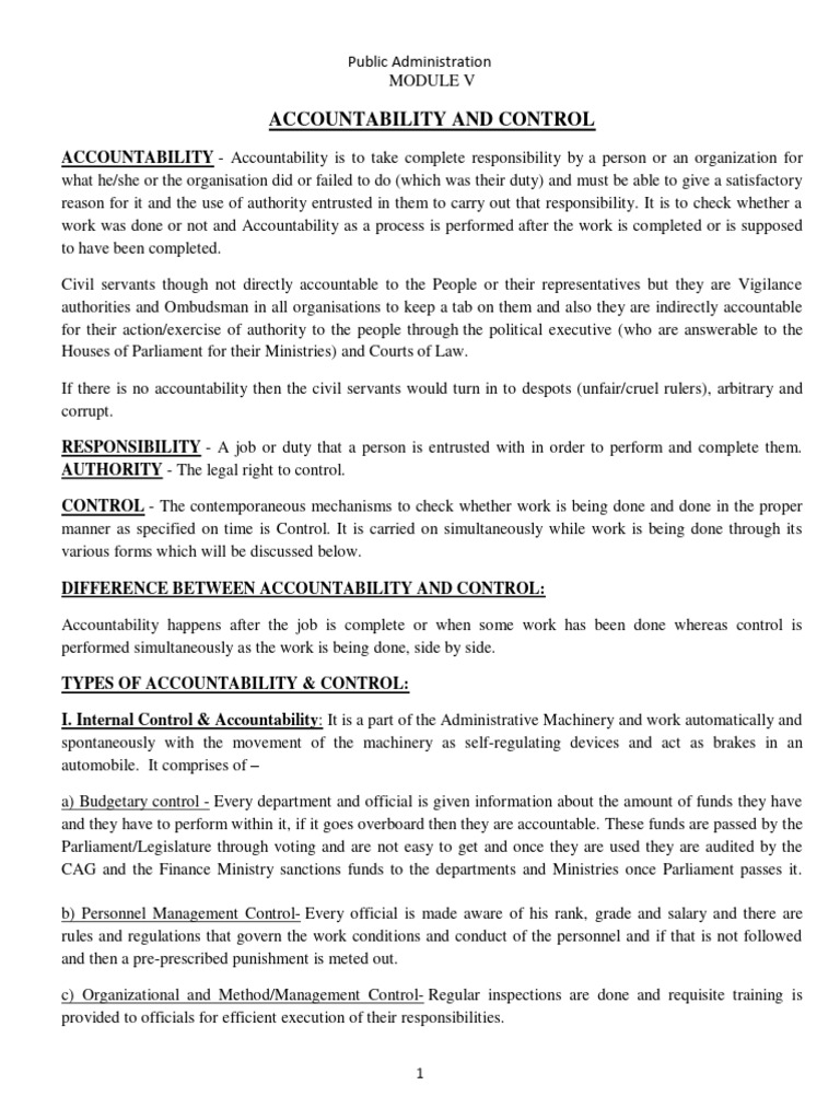 5 Accountability and Control | PDF | Mass Media | Audit