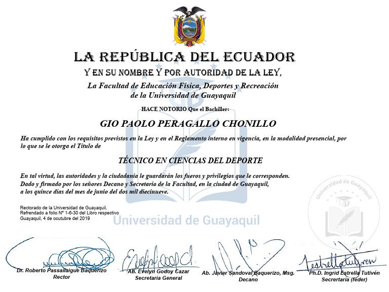 Universidad Estatal de Guayaquil - Gio Peragallo | PDF | Salud y bienestar