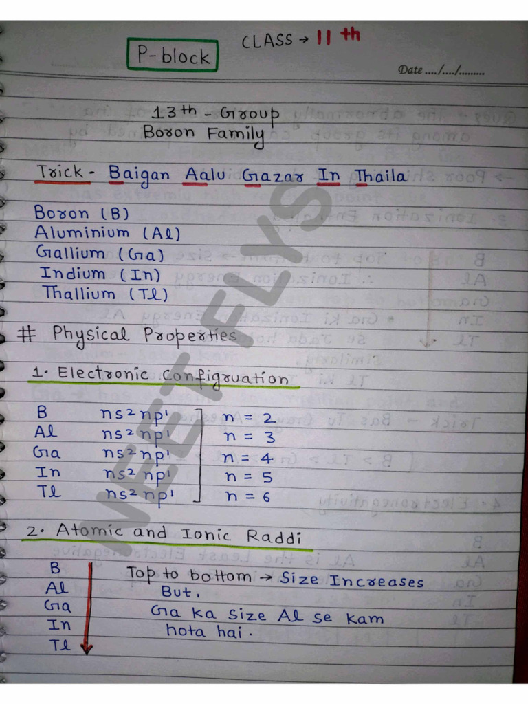 Class 11th - P Block... | PDF