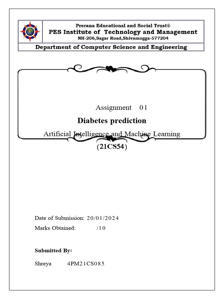 AIML report. | PDF | Diabetes | Machine Learning