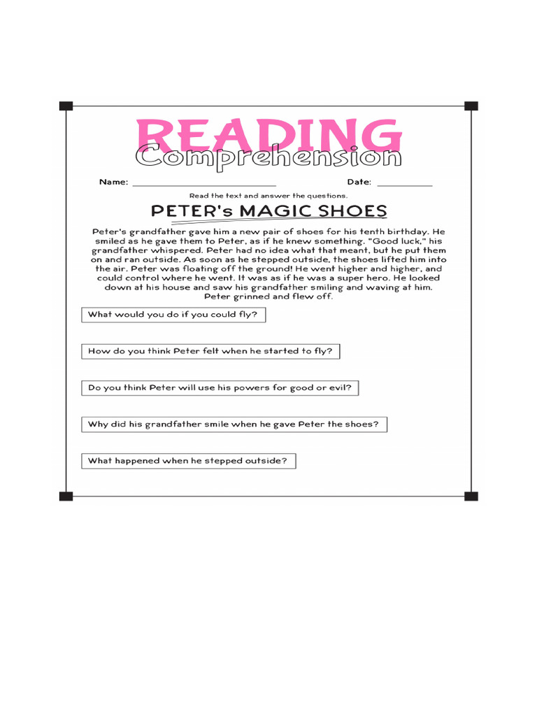 Reading Comprehension Plus Questions | PDF