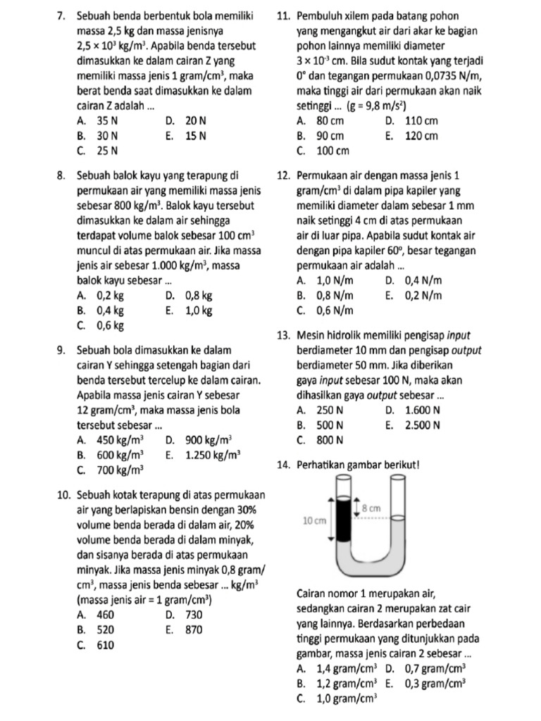 Latihan_soal_fluida_statis_2 | PDF