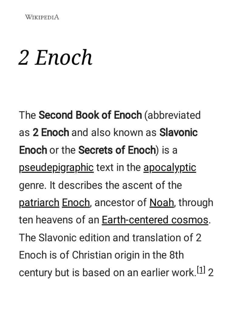 2 Enoch | PDF | Social Science | Classics