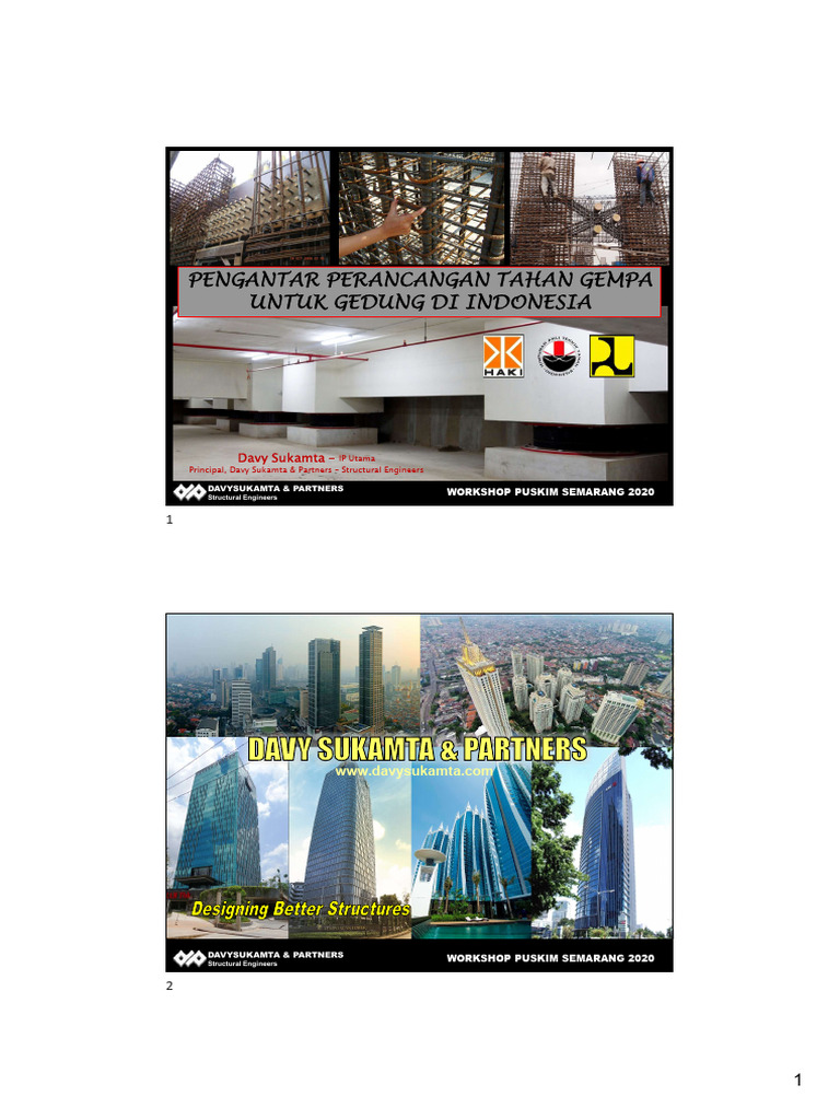 Materi Hari 2 Davy Sukamta | PDF | Earthquake Engineering | Mechanics