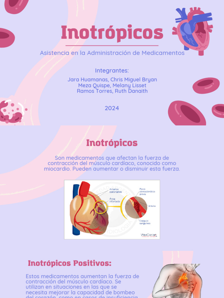 Inotropicos | PDF | Insuficiencia cardíaca | Hipertensión