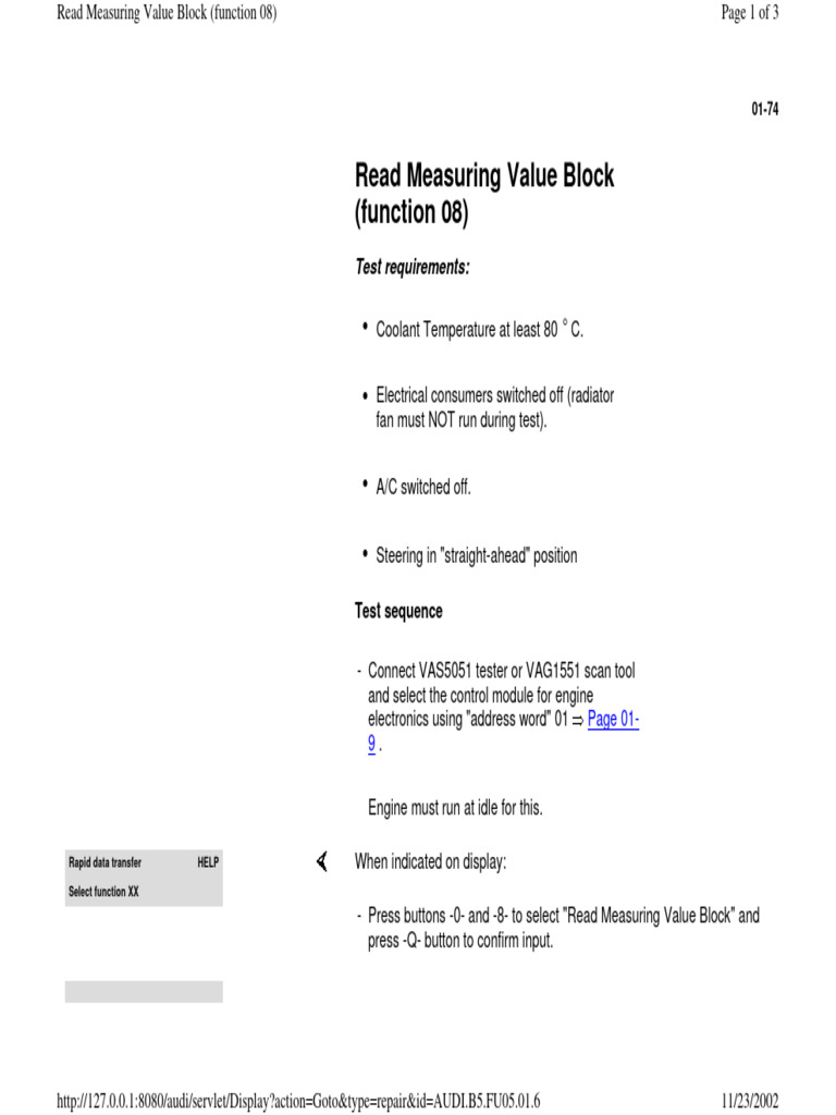 01-74 Read Measuring Value Block | PDF | Computing | Electronics