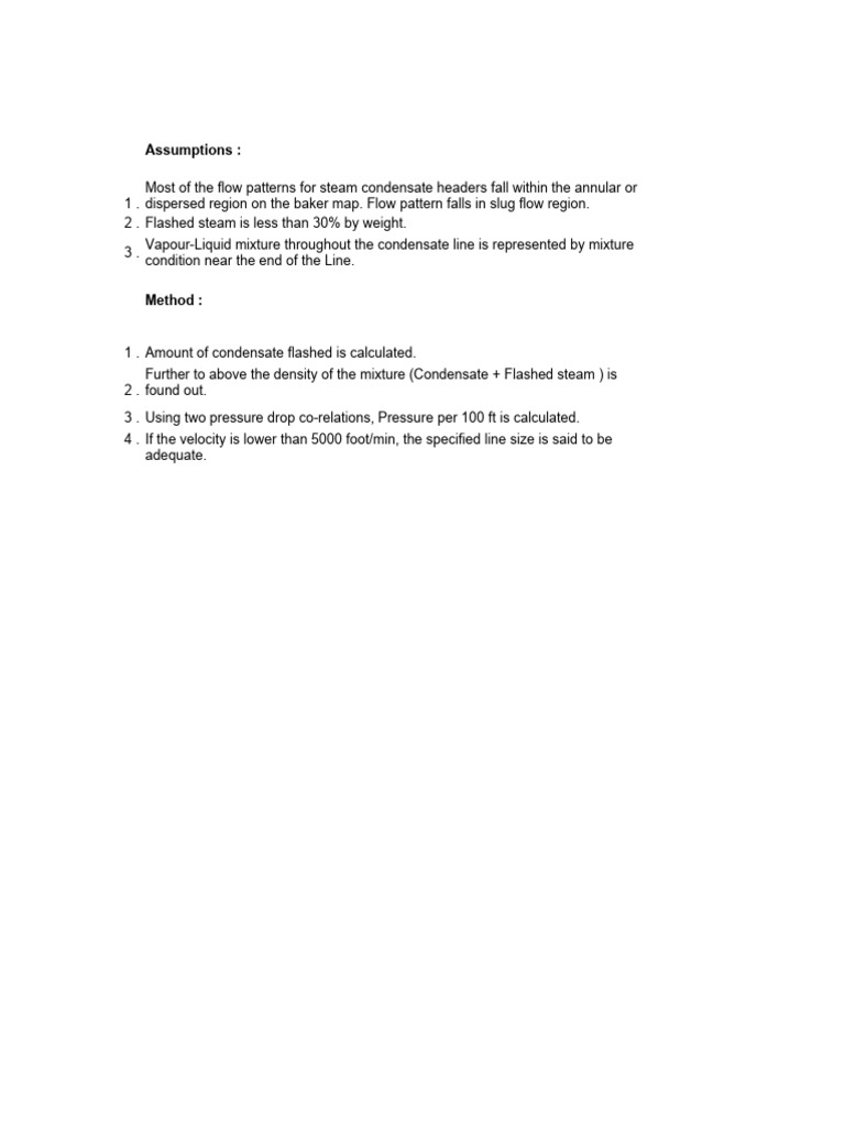 Condensate Line Sizing | PDF | Pressure | Density