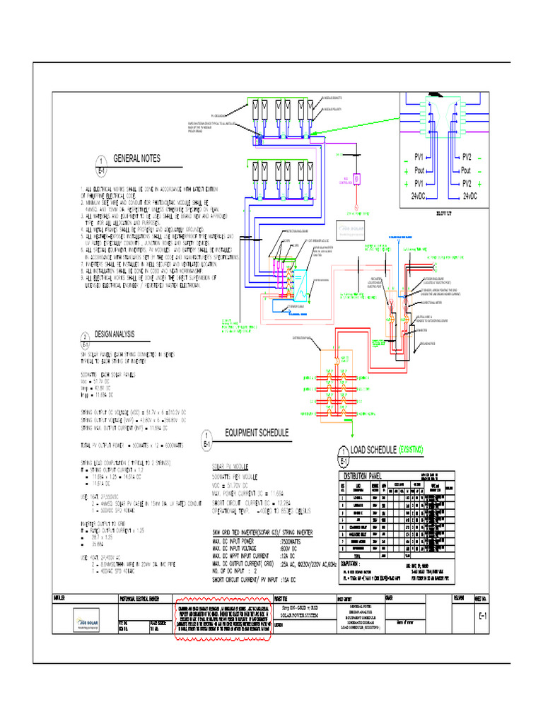Solar - Design Plan - 5kwp - GridTied - Colored - RSD | PDF | Solar ...