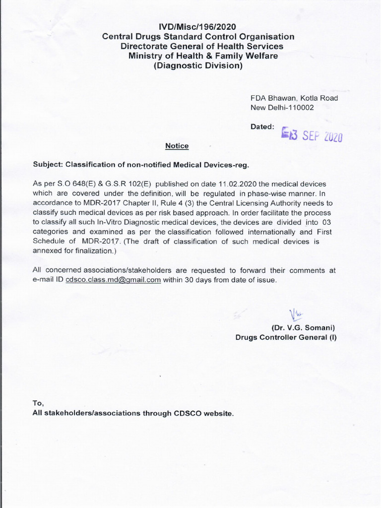 IVD Classification Guidelines in India | PDF | Immunoassay | Biology